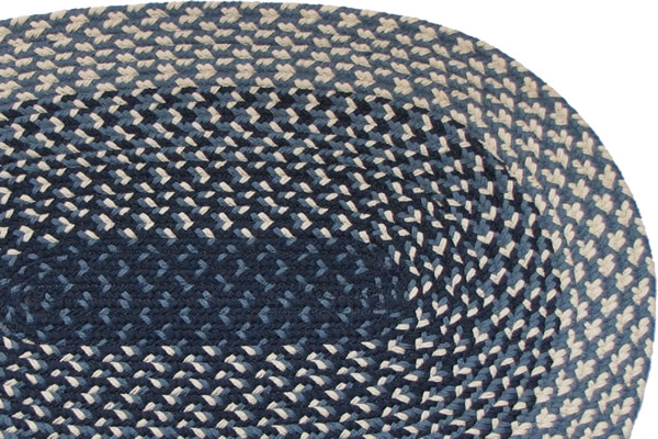 1607 - Navy & Williamsburg Blue - Braided Rug